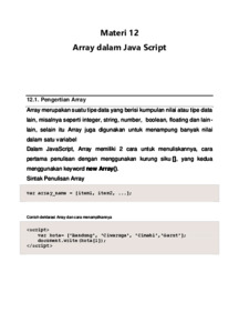 Materi 12 Array Dalam Java Script - Repository
